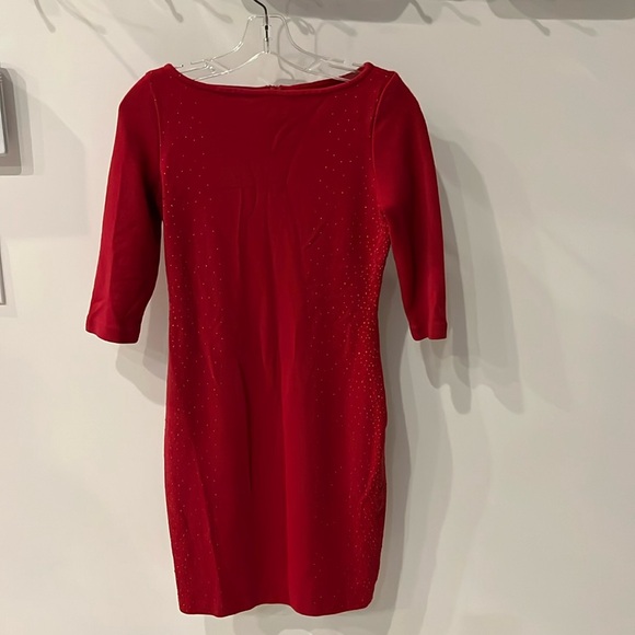 St. John | Dresses | St John Red Beaded Short Dress | Poshmark